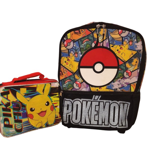 Pokemon | Accessories | Pokemon Pikachu Backpack And Lunch Bag Set ...